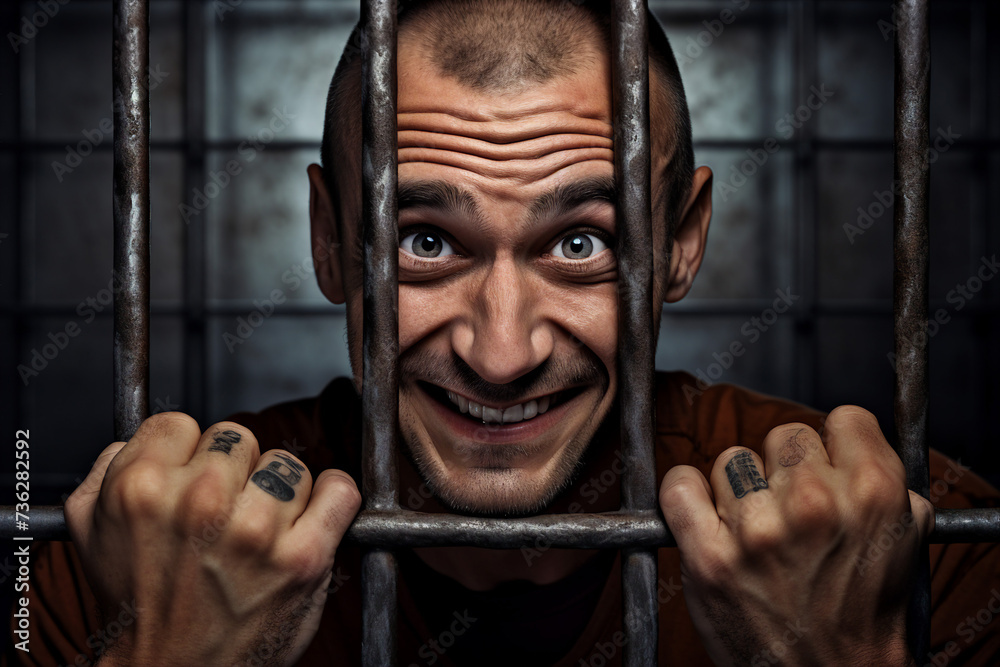 Generative AI picture restricted freedom concept prisoner in jail ...