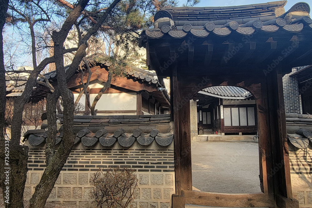 Hanok, Bukchon Hanok Village, alley, landscape, pine tree, ancient ...