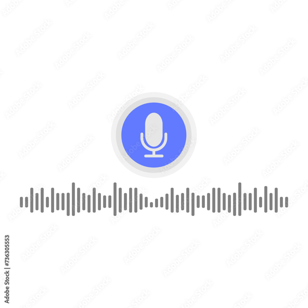 Voice messages bubble icon with sound wave and microphone. Voice ...
