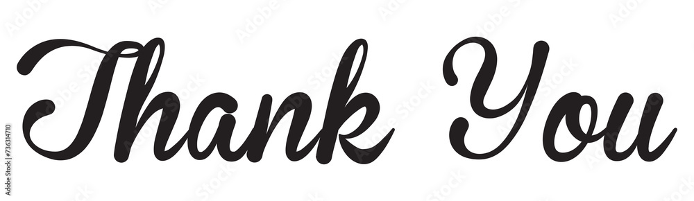 Thank you vector lettering. Thank you modern phrase handwritten vector ...