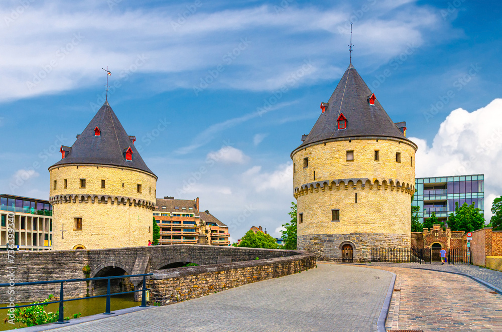 Photo Stock Broeltorens Broel Towers Gothic architecture style stone ...