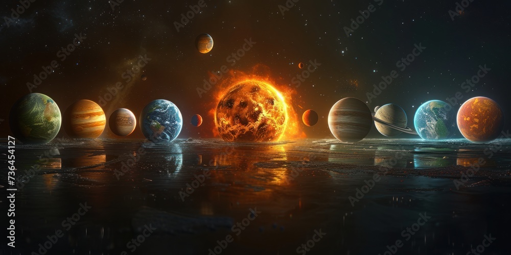 planets in the solar system line up. astronomy wallpaper featuring ...