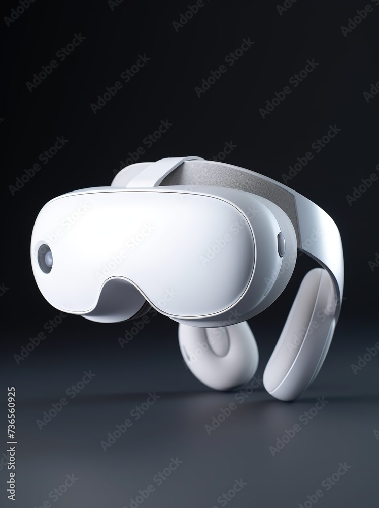 Virtual reality headset isolated on transparent background, modern VR ...