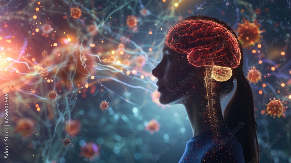 full body Visualization of the gut-brain connection and its influence ...