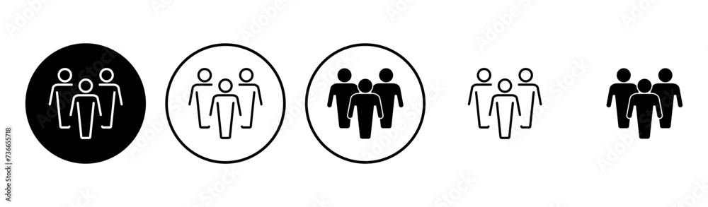 People icon set. person icon vector. User Icon vector. team symbols ...