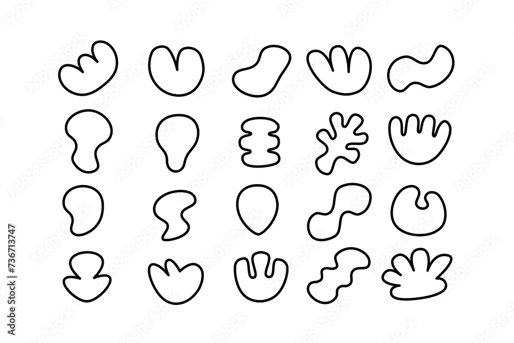 Editable collection of abstract vector shapes. DIY graphic kit to ...