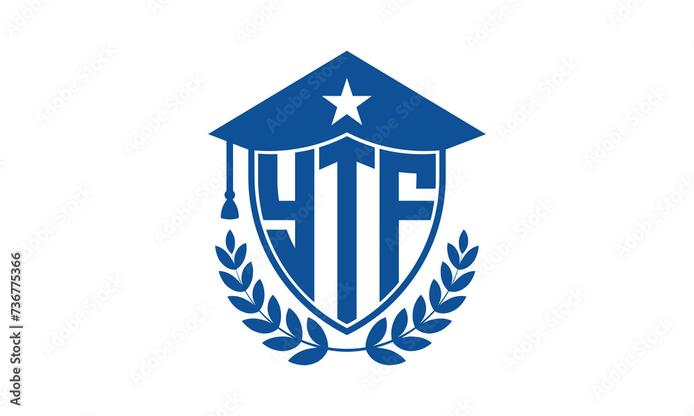 YTF three letter iconic academic logo design vector template. monogram ...