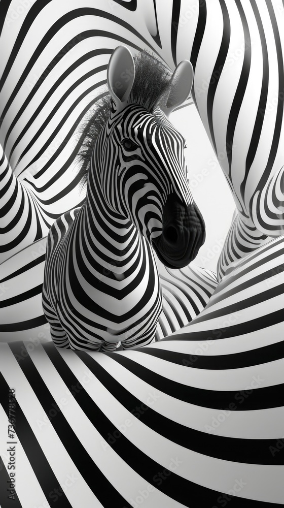 Cartoon digital avatars of Zander the Zebra, a designer who creates ...