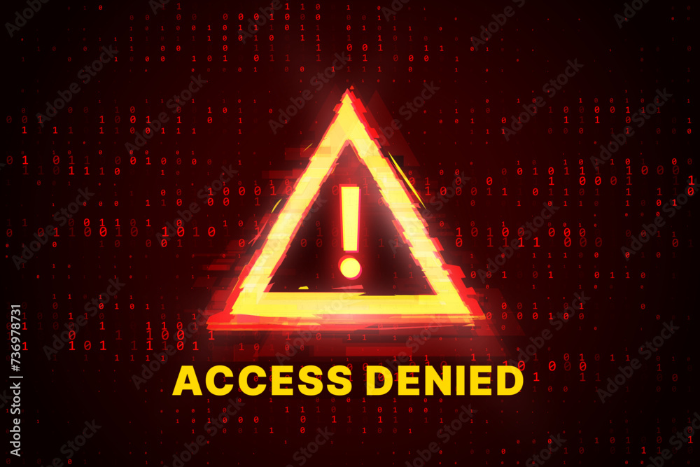 Access Denied. Hacker Interface Screen. High Tech UI Window. Hacking ...