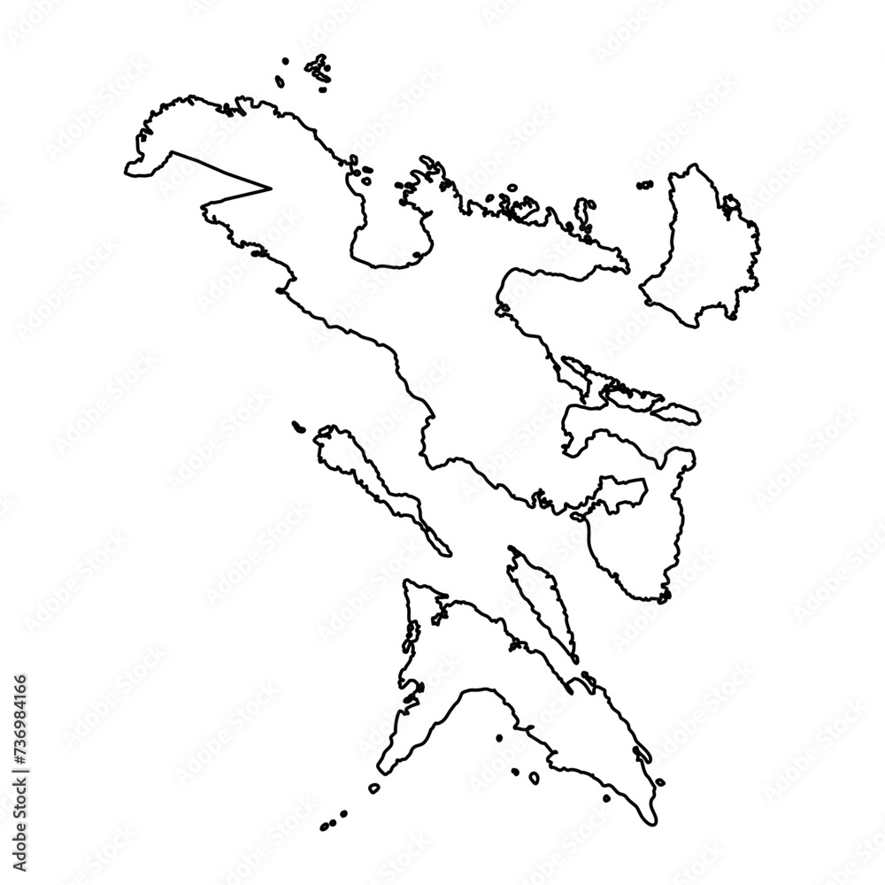 Bicol Region map, administrative division of Philippines. Vector ...