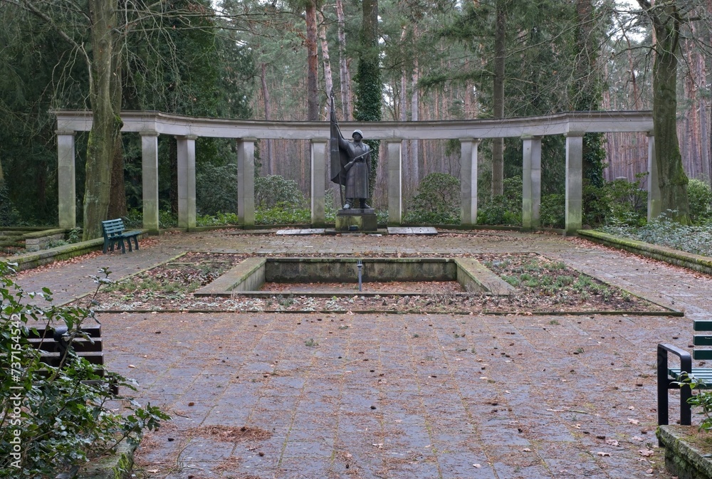 Potsdam, Germany - Jan 23, 2024: This Red Army war cemetery contains ...