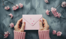 Letter With Heart And Flowers Free Stock Photo - Public Domain Pictures