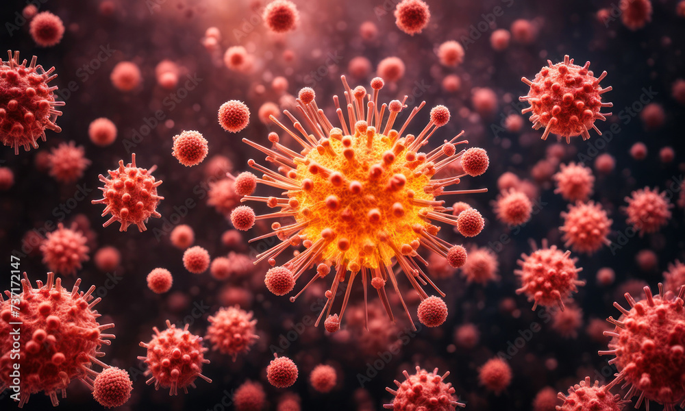 Illustration Stock Disease X new pathogen cells image of Virus ...