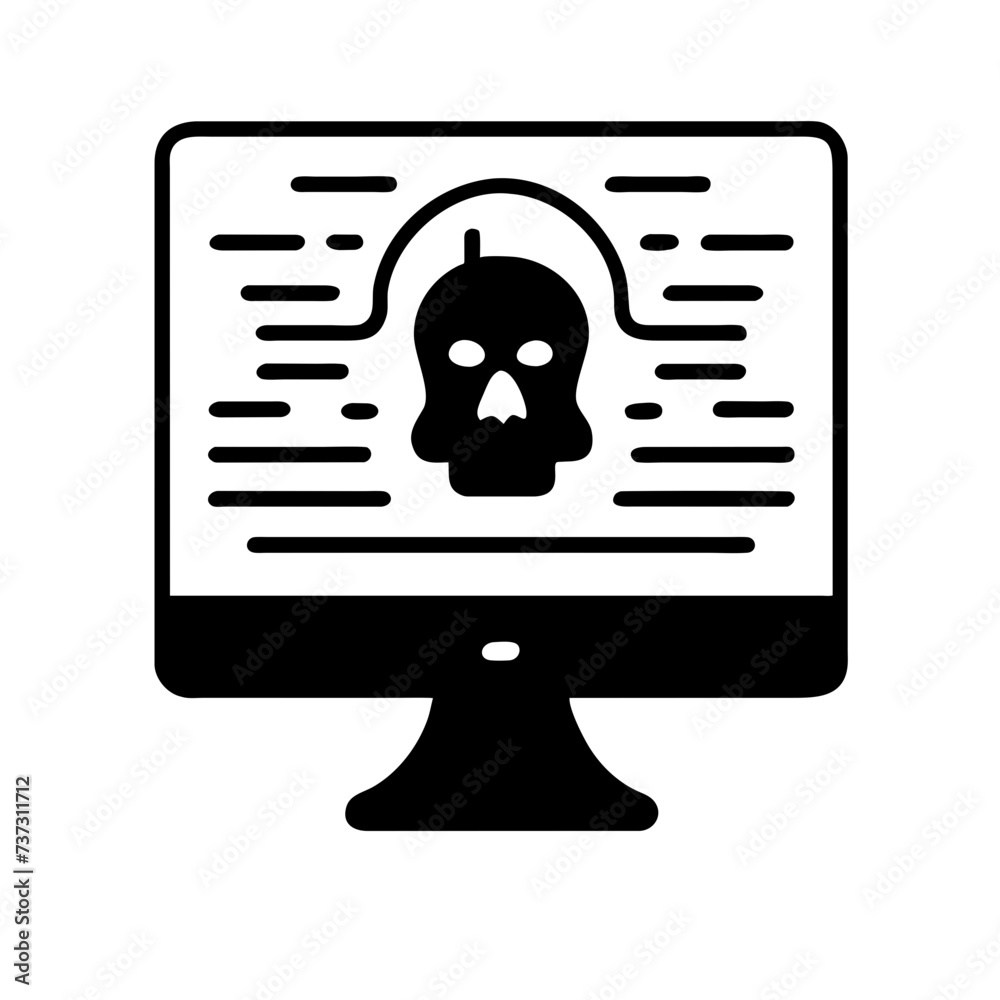 Hacker icon in vector format, depicting a cyber spy with a sleek and ...