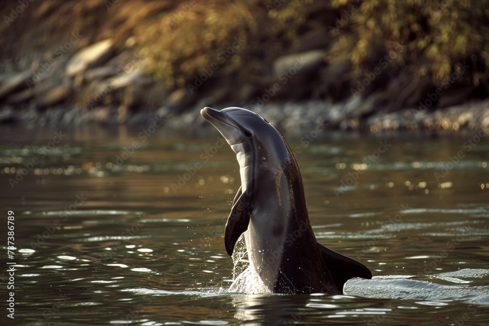 Indus River Dolphin in it's Natural Habitat, High Resolution Files ...