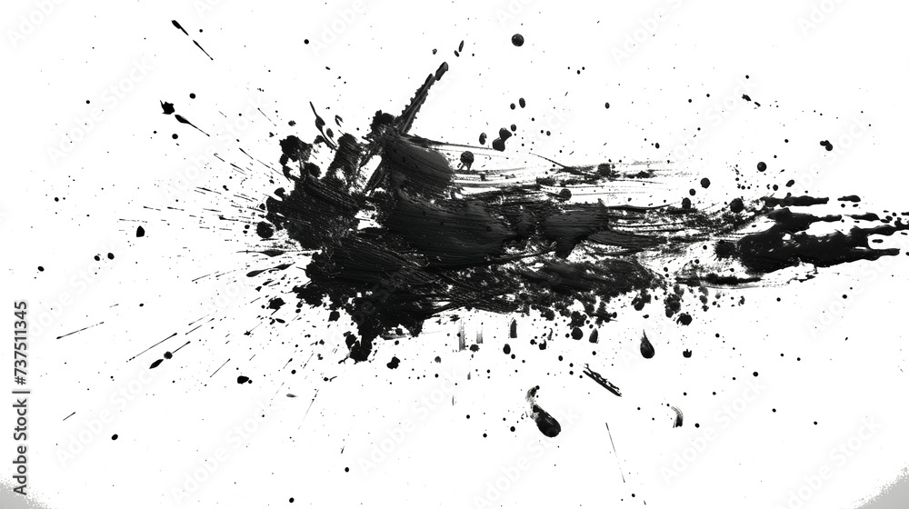 realistic blue paint brush strokes on transparent background. Dark ...