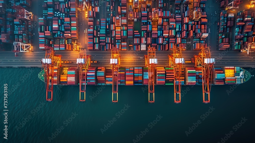 Stock-Illustration „An aerial view shows the complex structure of a ...