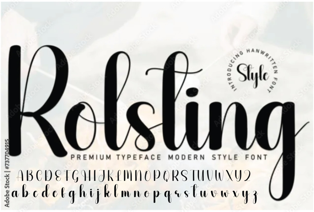 Hand drawn typeface. Handwritten script alphabet isolated on white ...