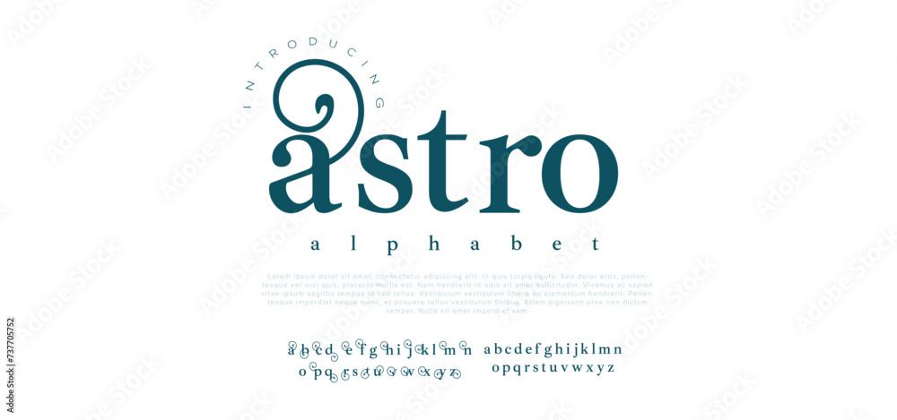 Astro Lettering Minimalist Fashion. Elegant alphabet letters serif font ...