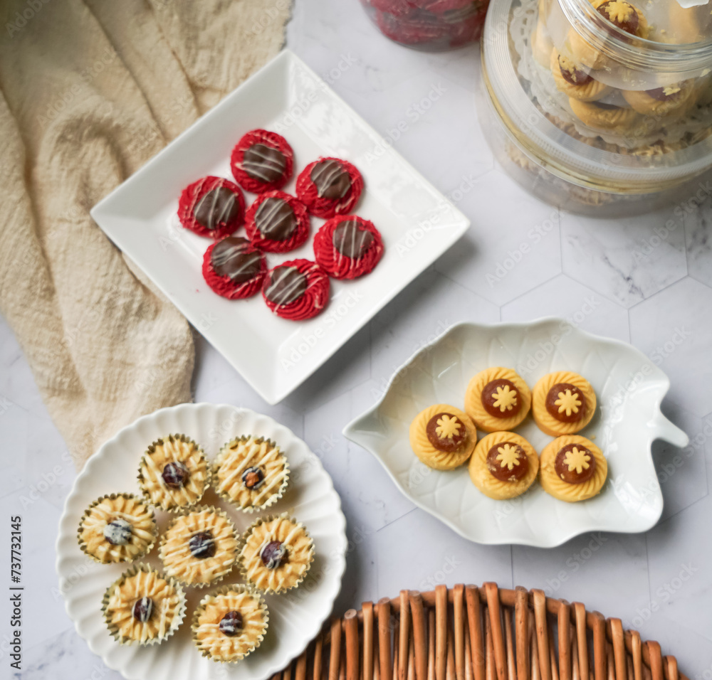 Popular cookies in Malaysia during celebration of Eid Mubarak (Hari ...