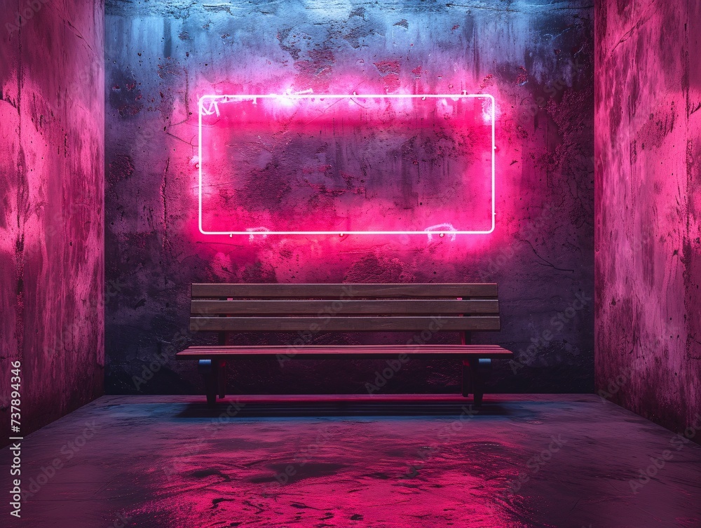 Pink Bench in a Pink Box A Neon-Inspired Seating Solution for the ...