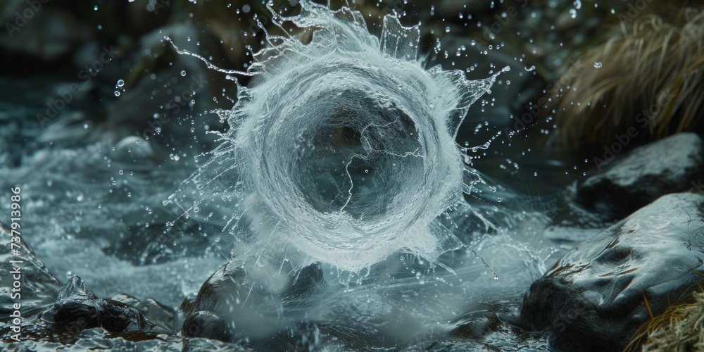 Spectacular Water Splash Captured in High-Speed, Revealing the Dynamic ...