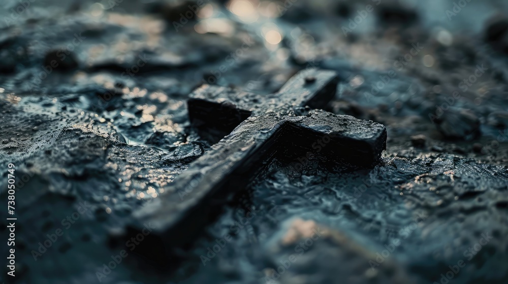 The Christian cross and ashes are symbols of Jesus Christ's religion ...