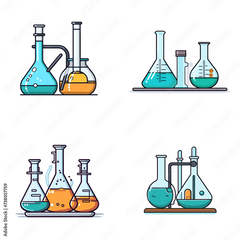 Titration Experiment (Burette and Flask for Titration) simple ...