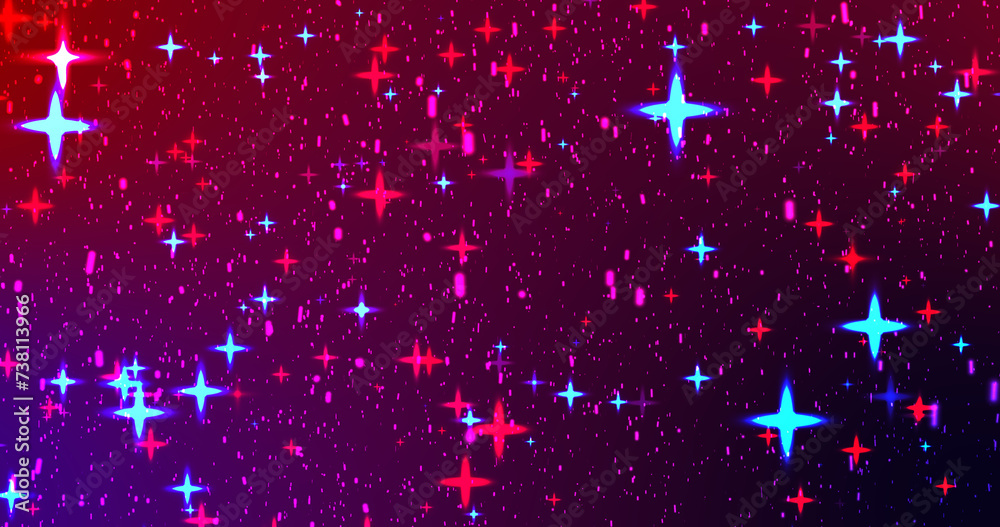 Floating shiny stars shimmering background. Award show concert dust ...