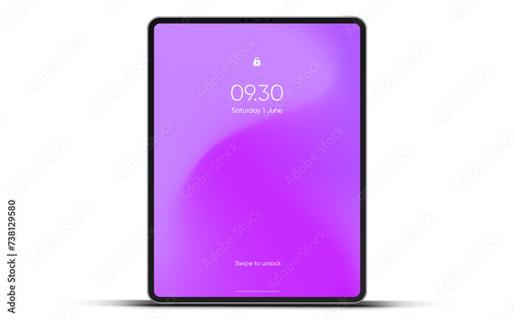 3D Tablet frame less blank screen. Empty screen device tablet mockup ...