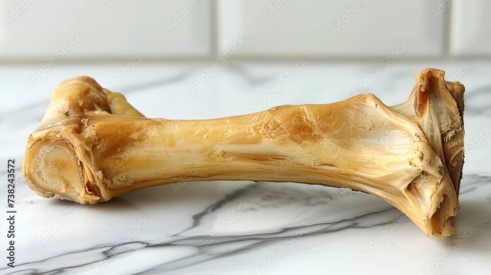 Foto de Stock Passover lamb shank bone close up texture, shape ...