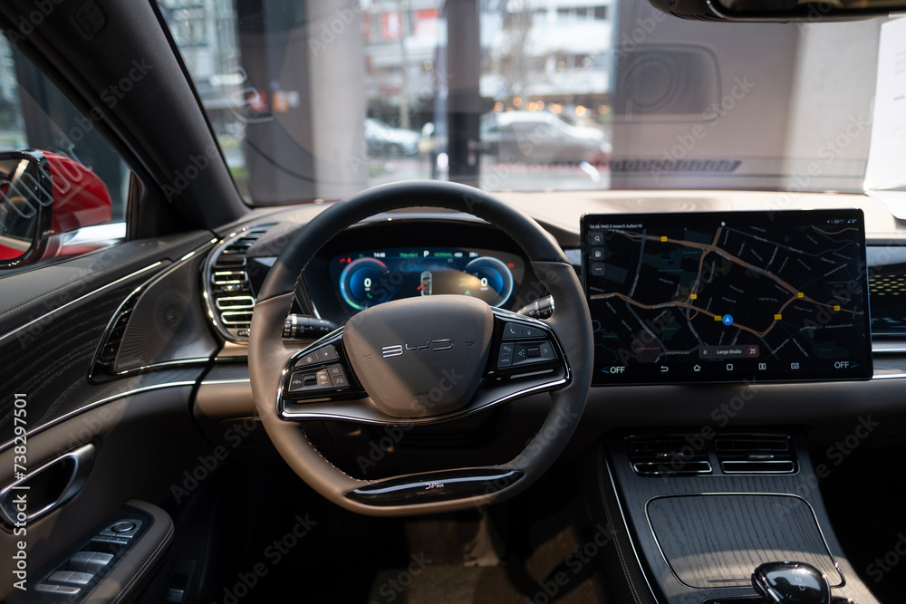 steering wheel, display, Interior, cockpit BYD Atto 3 Electric Car ...