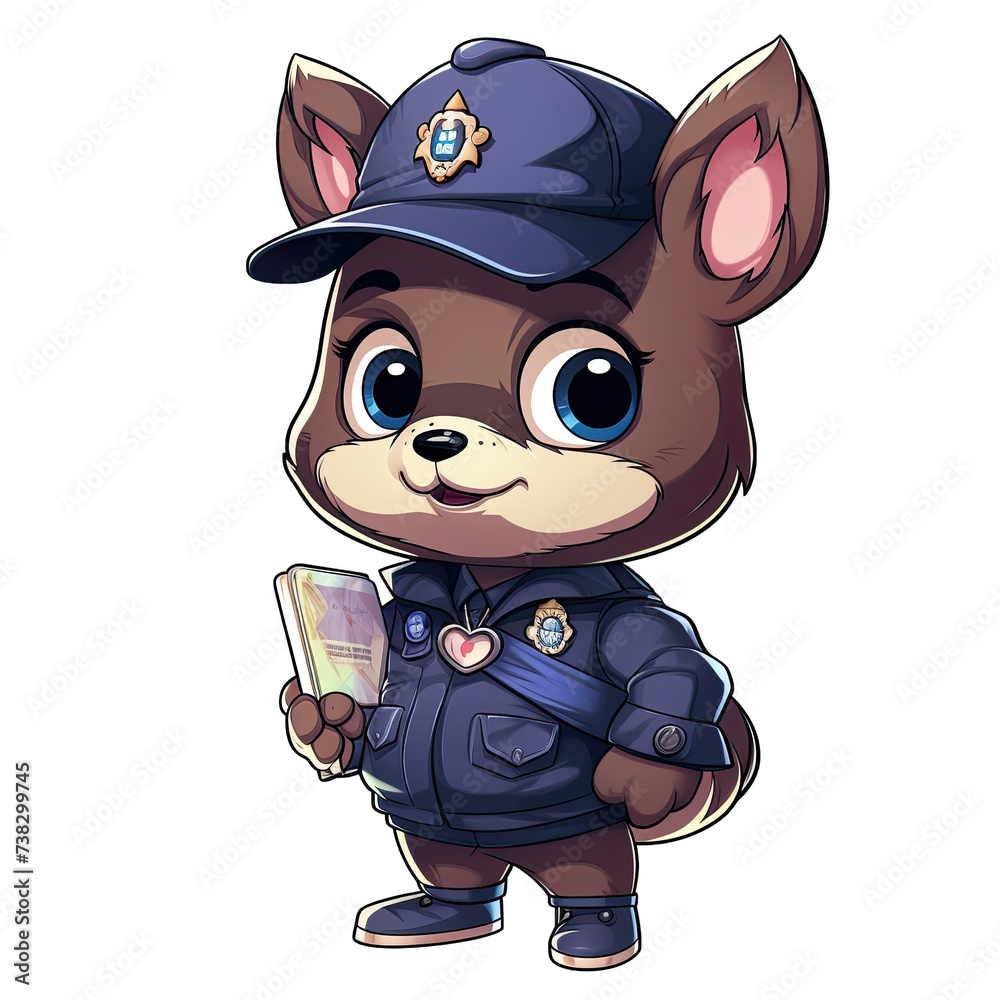 cartoon squirrel cute animal crossing of anthropomorphic as postman ...