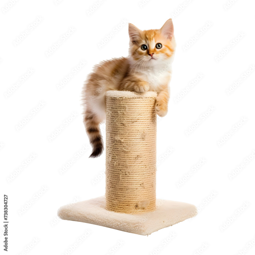 Cat Scratching Post isolated on transparent background, PNG Cutout ...