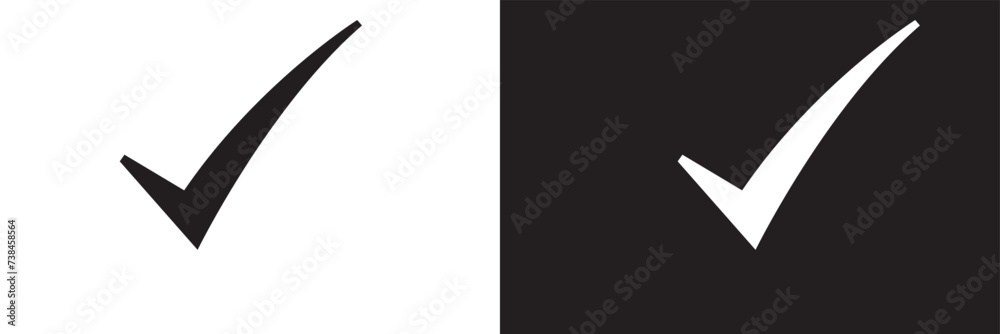 Check mark icon vector. Check mark sign symbol in trendy flat style ...