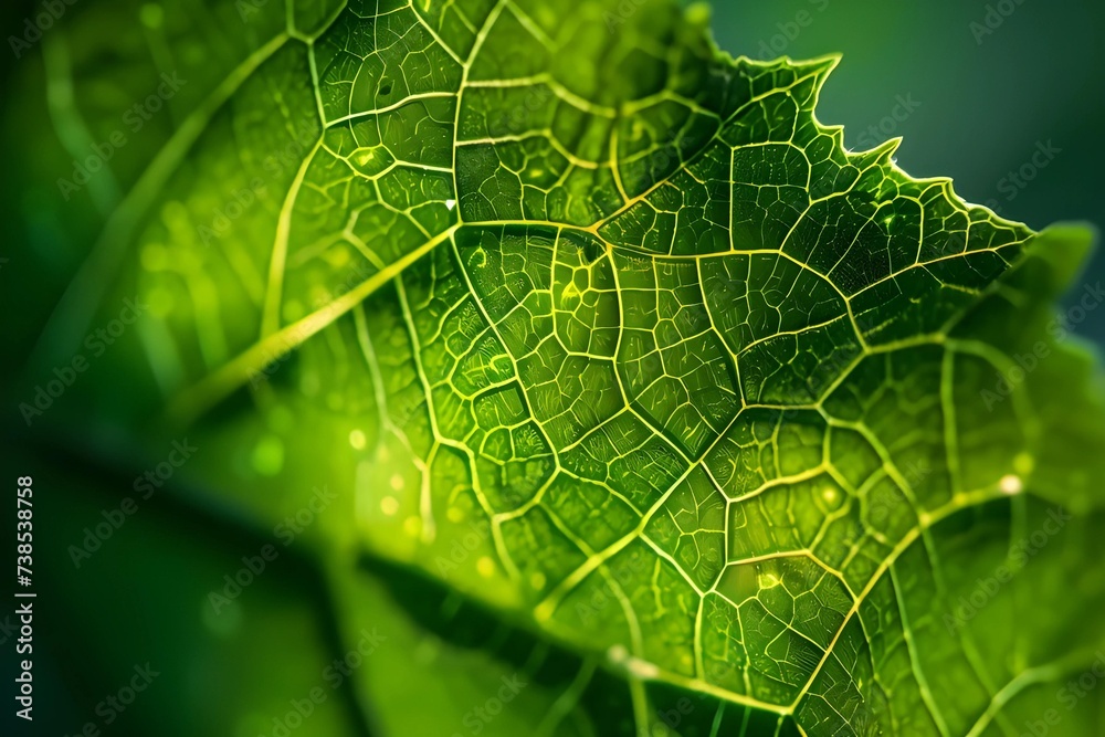 Stock photo of the intricate network in a leaf, chlorophyll cells under ...