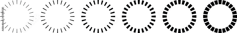 Collection of simple web download, Loading icon set. Buffer loader or preloaded. Download ...