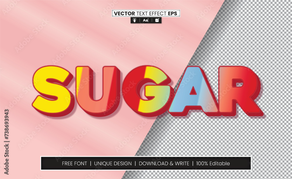 Text Effect Fully Editable Stock Vector | Adobe Stock