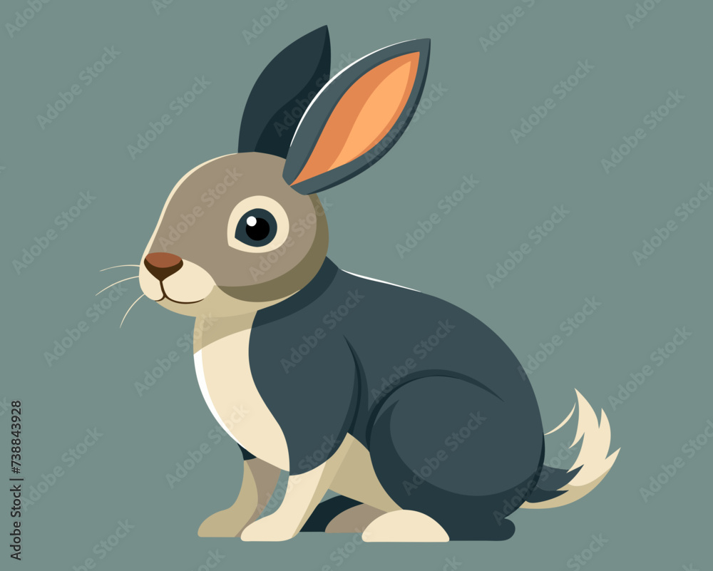 rabbit bunny coney cony hare lagomorph lapin animal pet vector ...
