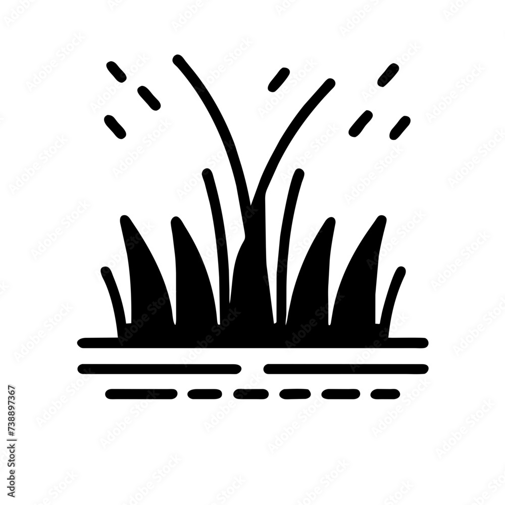 Grass asset for wild grass, lawn, botanical grass, grass SVG, clipart ...
