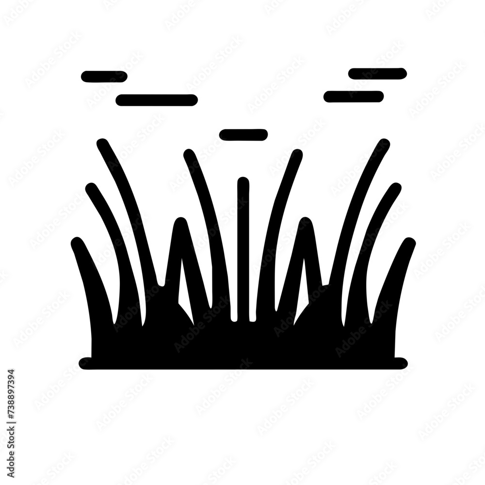 Grass asset for wild grass, lawn, botanical grass, grass SVG, clipart ...