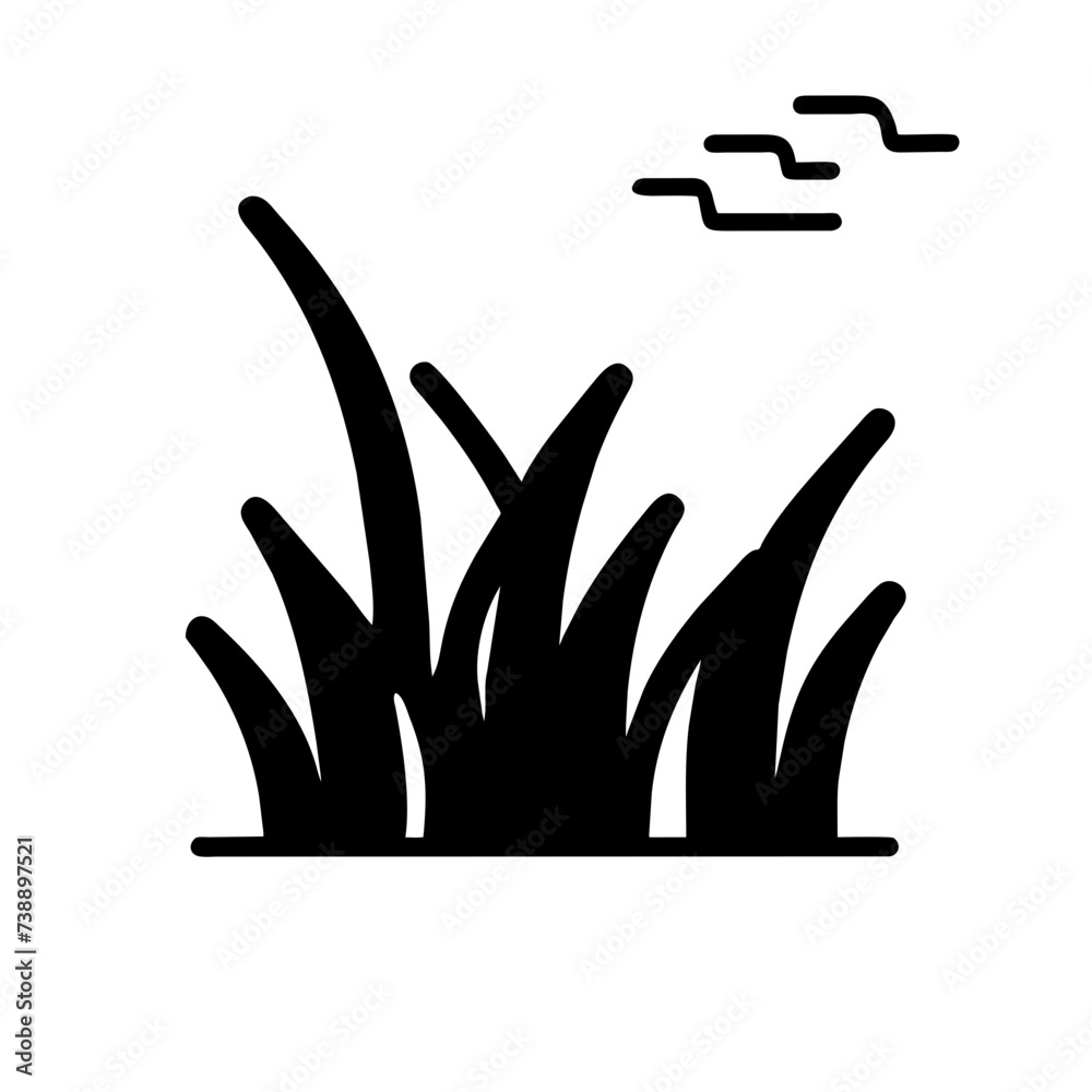 Grass asset for wild grass, lawn, botanical grass, grass SVG, clipart ...