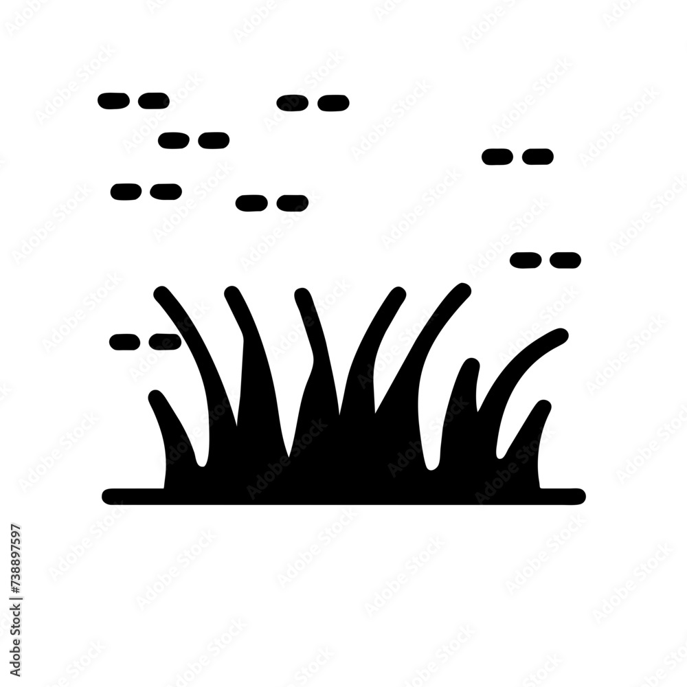 Grass asset for wild grass, lawn, botanical grass, grass SVG, clipart ...