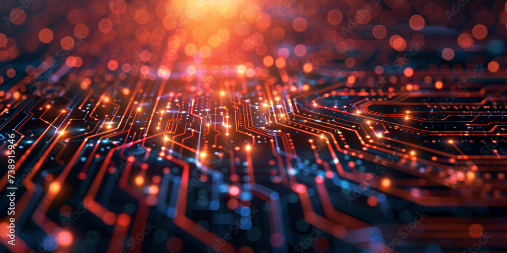 "Futuristic Flow: Digital Data Streams with Circuit-Inspired Patterns ...