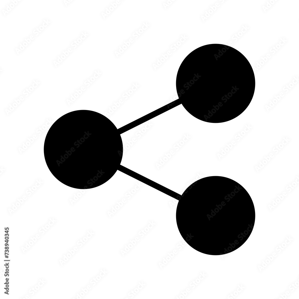 Share icon, sharing, social network, connector, circles, shapes and ...