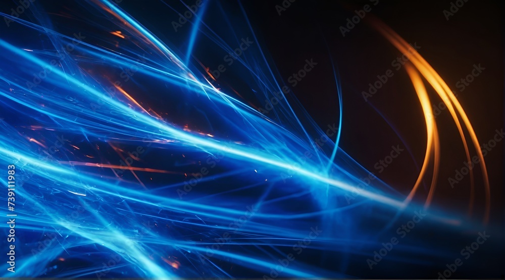 Abstract Blue Fire glowing Wave background Stock Photo | Adobe Stock