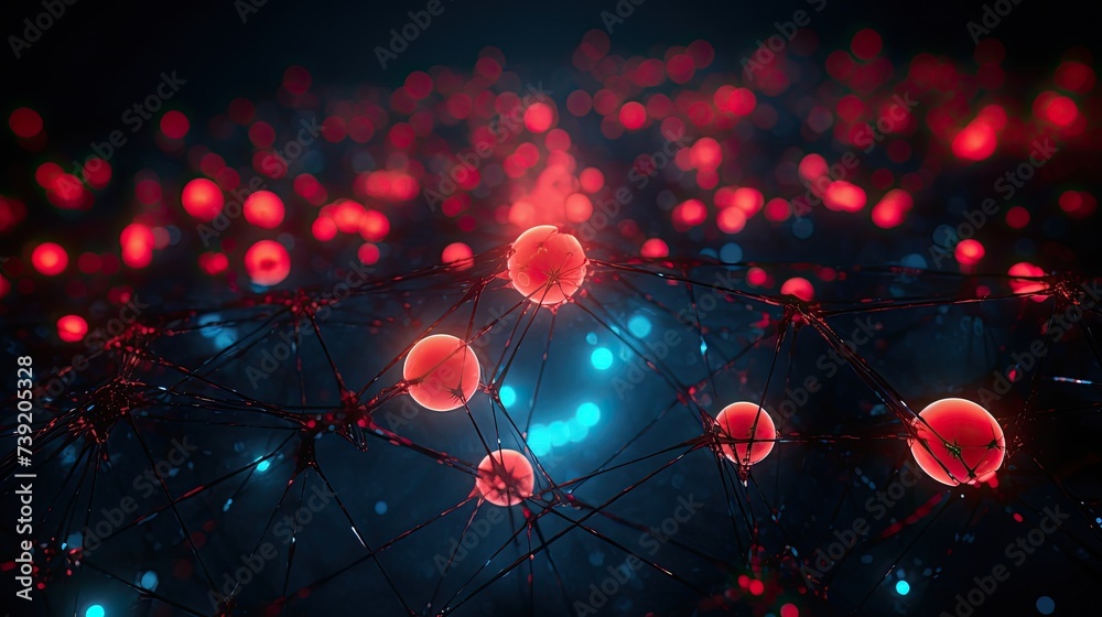 Abstract AI-generated background with neural tissues, organic shapes ...