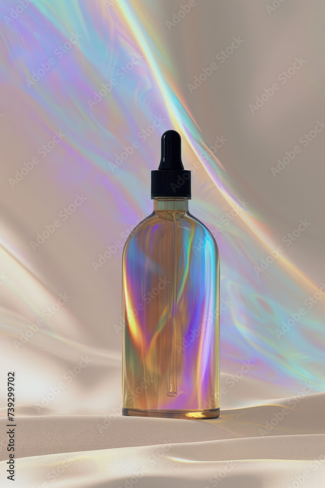 product photography serum bottle mock up with dropper in a dreamy ...