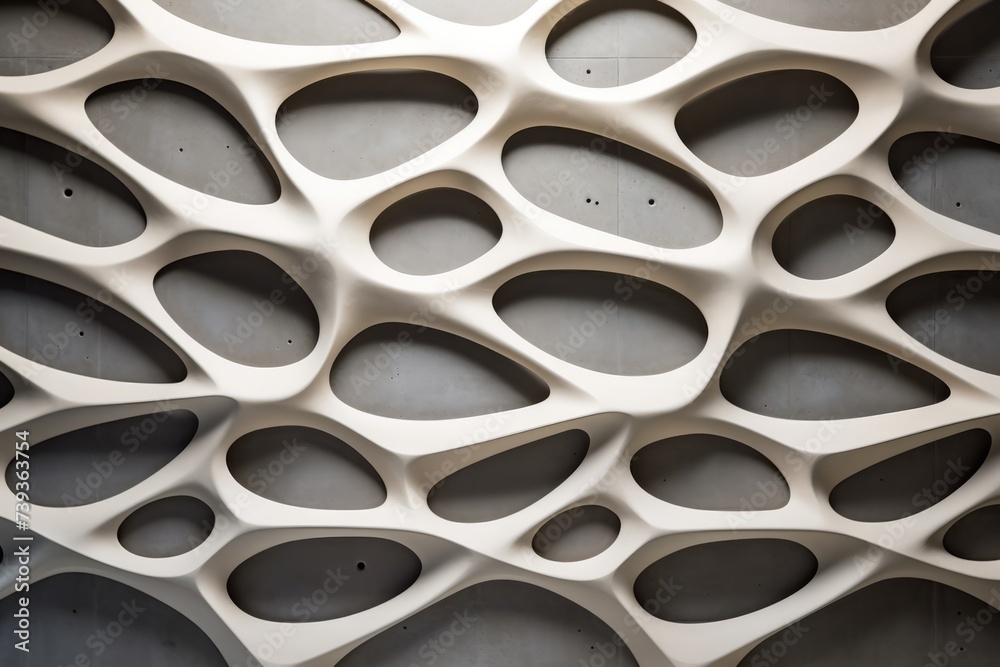 parametric wall with organic openings Stock Photo | Adobe Stock