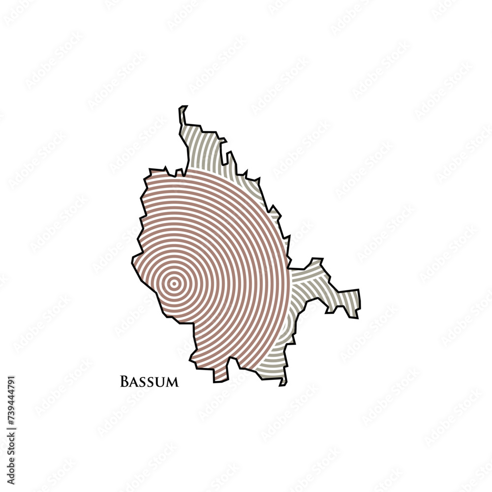 Bassum Map - World Map International vector template. German region ...